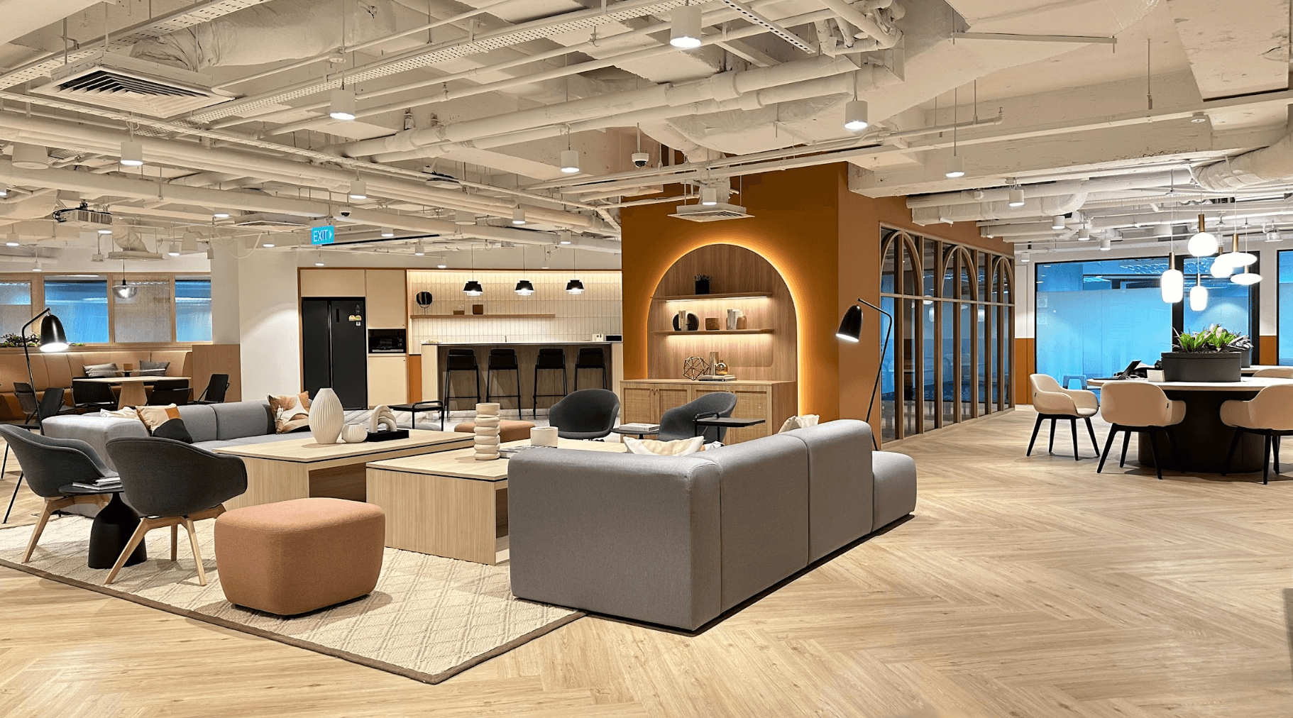 Contemporary Hub With Stylish Workspaces for Focused Team Meetings in ...